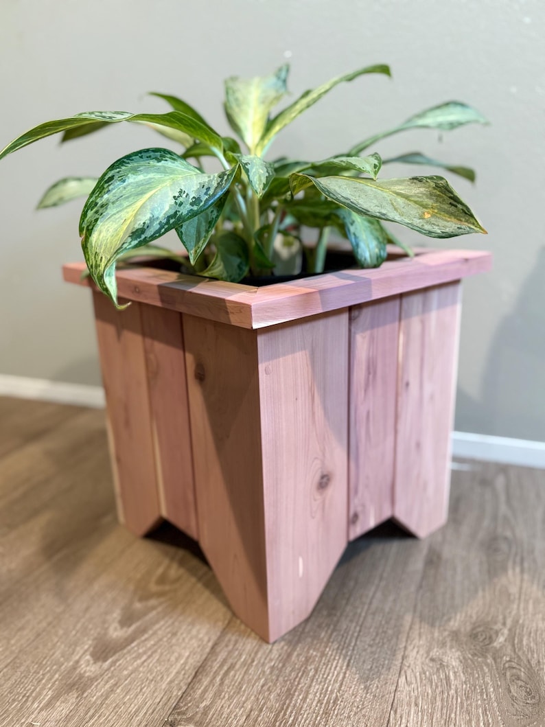 Cedar Planter Box for Potted Plants, Indoor/outdoor. - Etsy