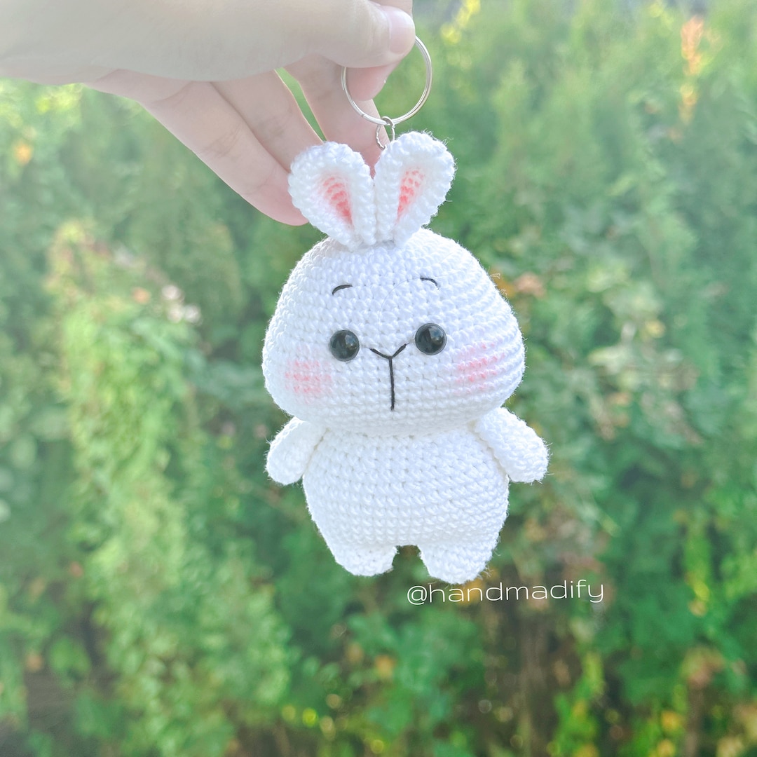 Bunny Keychain - Crochet Pattern - Rabbit Amigurumi - Crochet Bunny ...