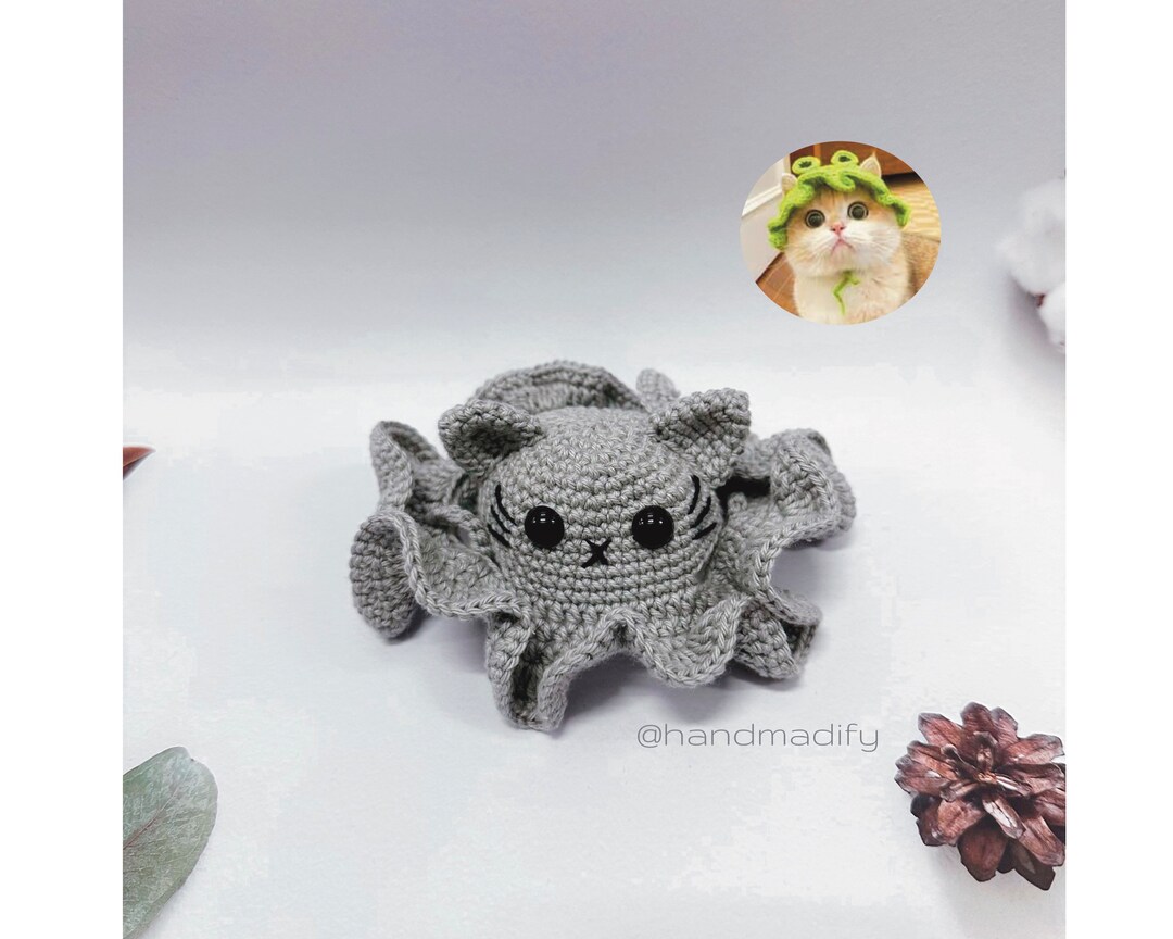 Crochet Cat Hat Pattern – Pet Costume, Full Size S/M/L (PDF Pattern) - Etsy
