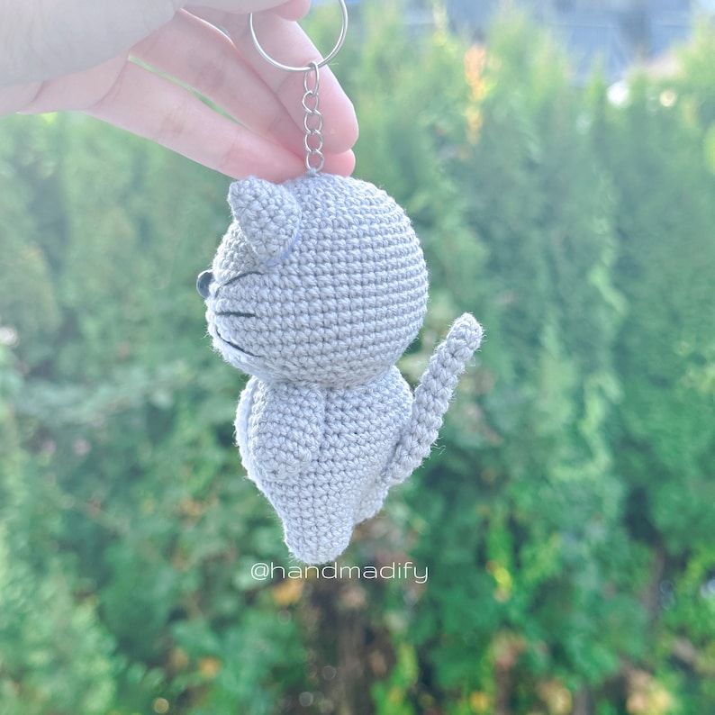 Bicolor Cat Keychain - Crochet Pattern - Cat Amigurumi - Crochet Cat ...