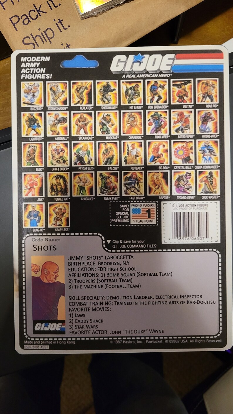 Custom Action Figure Cardback - Etsy