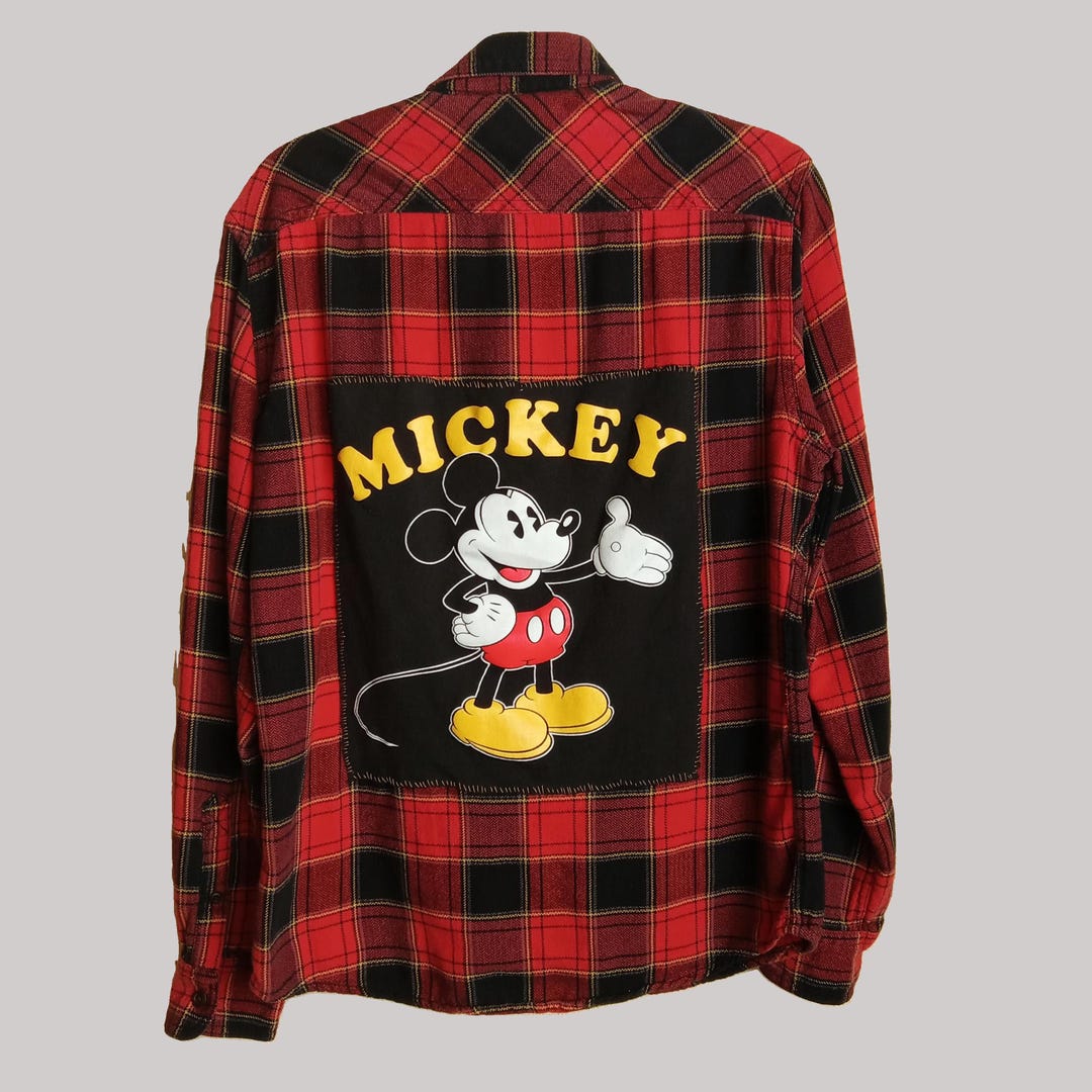 Mickey Mouse Flannel Small/medium Punk Flannel Grunge - Etsy