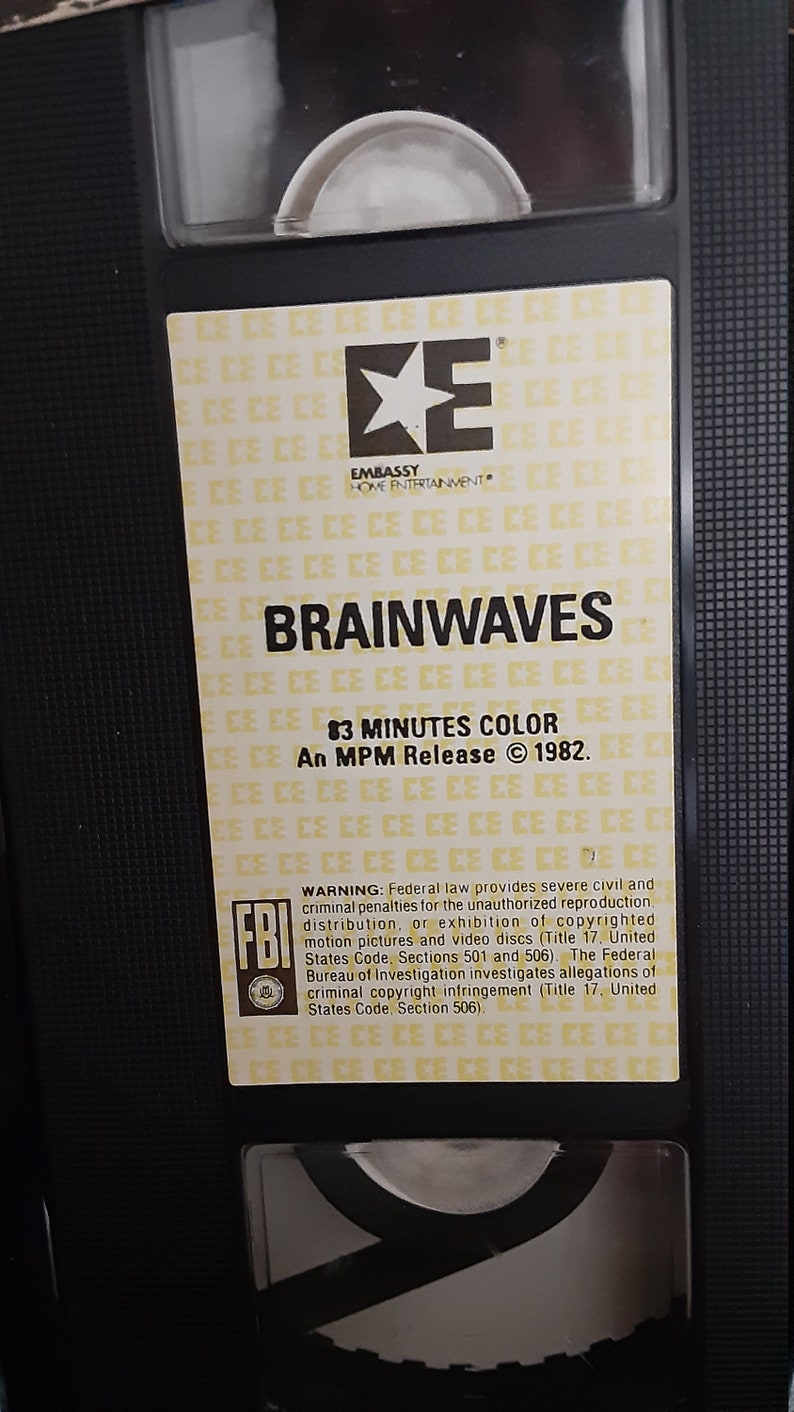 BRAINWAVES VHS, 1982 Paranormal Horror Psychological Sci-fi PREOWNED - Etsy