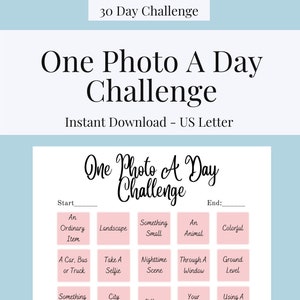One Photo A Day Challenge 30 Day Challenge Instagram - Etsy