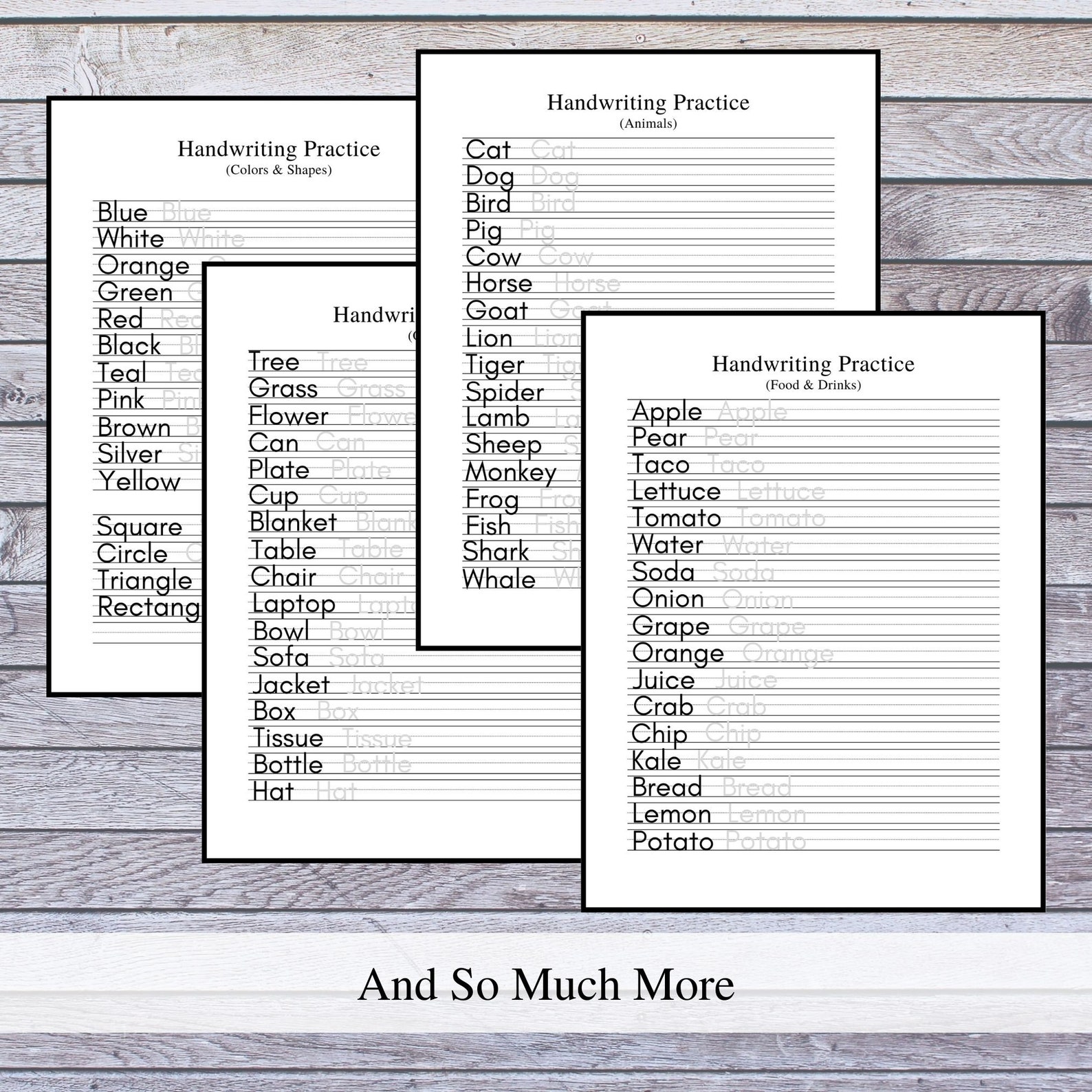 Print Handwriting Practice for Kids | A to Z and More | 13 Pages ...