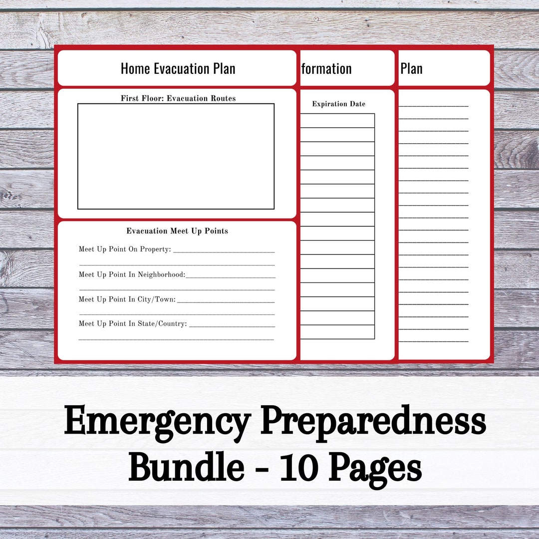 Emergency Preparedness Bundle: Natural Disaster Plan (digital Download) - Etsy