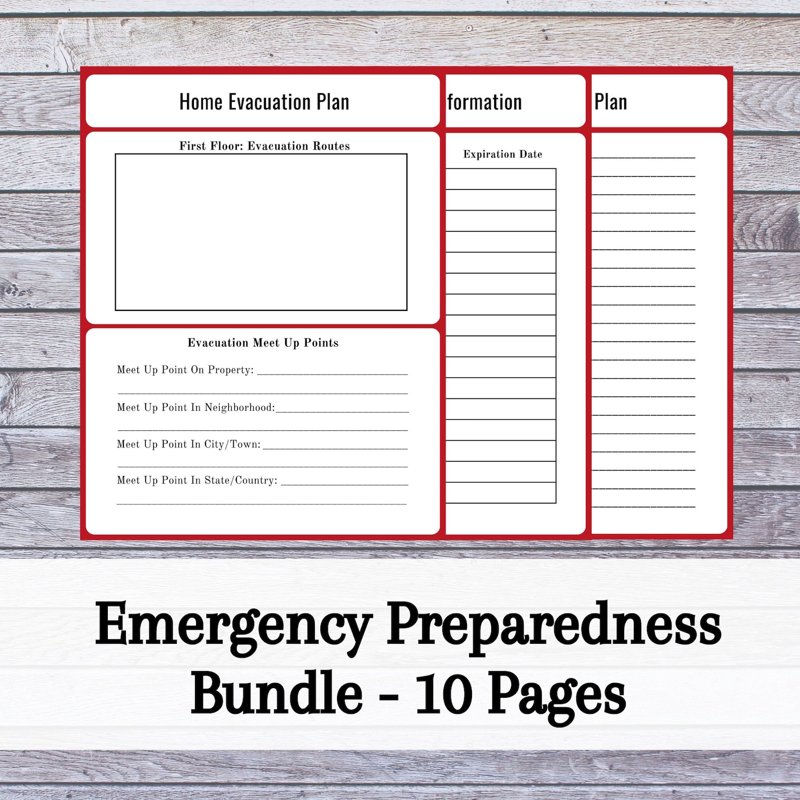 Emergency Preparedness Bundle: Natural Disaster Plan (digital Download) - Etsy