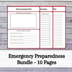 Emergency Preparedness Bundle: Natural Disaster Plan (digital Download ...