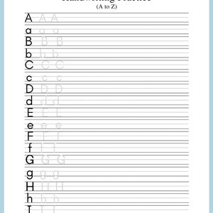 Print Handwriting Practice for Kids A to Z and More 13 - Etsy