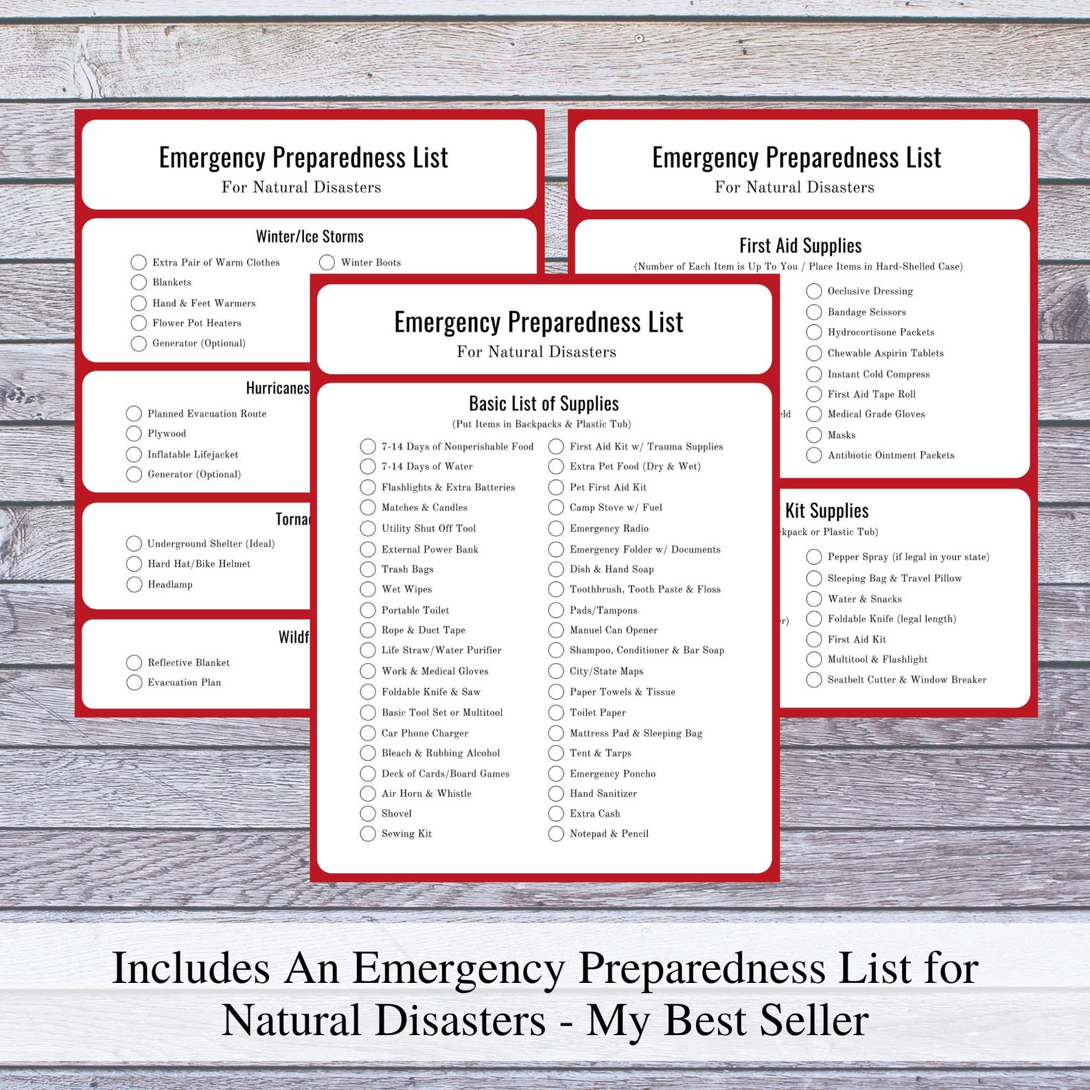 Emergency Preparedness Bundle: Natural Disaster Plan (digital Download ...