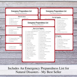 Emergency Preparedness Bundle, Natural Disaster, Disaster Plan ...