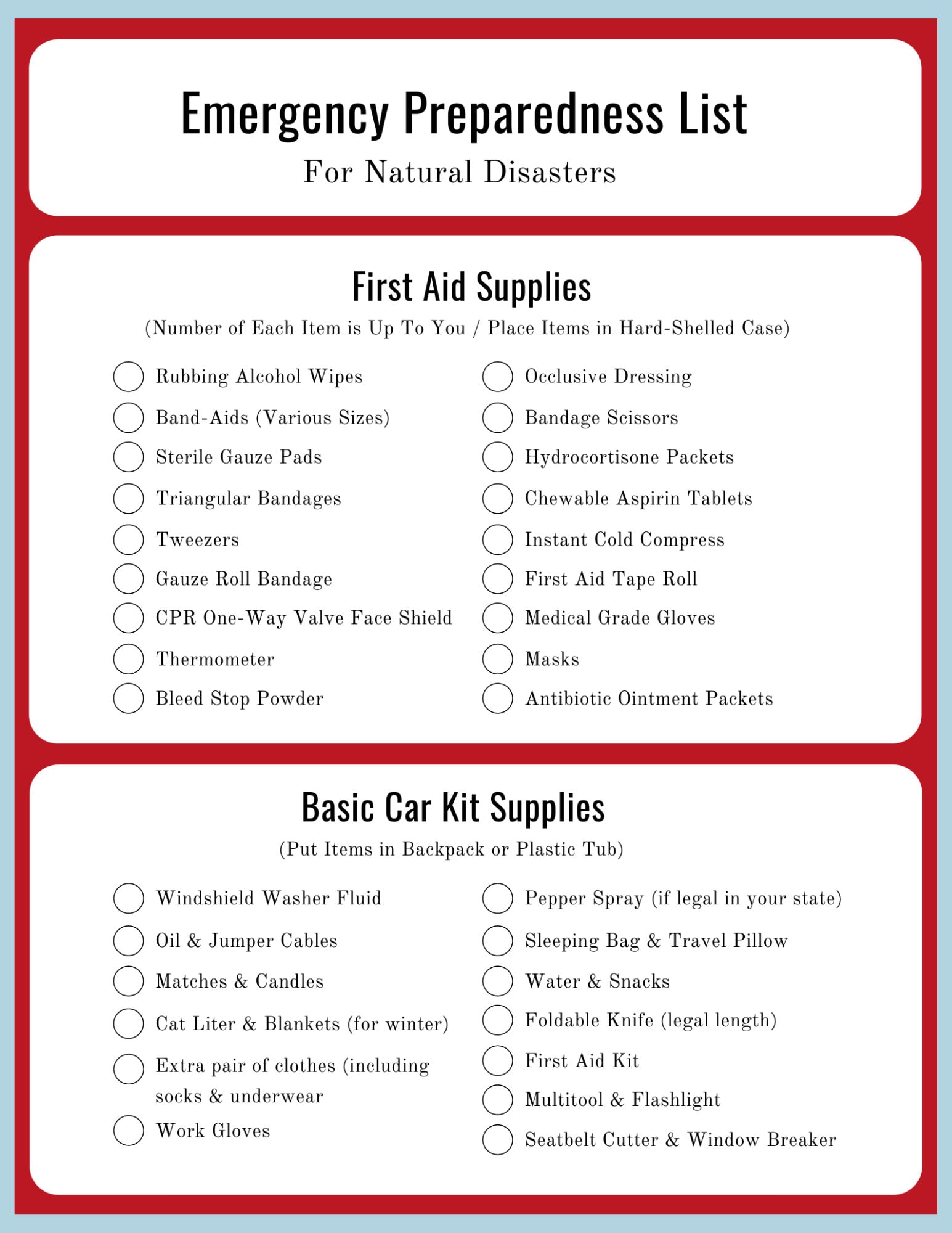 Emergency Preparedness Bundle Natural Disaster Disaster - Etsy