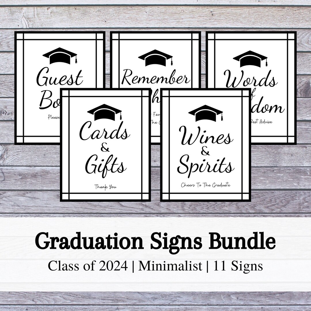 Printable Graduation Party Signs Bundle Graduation Table - Etsy