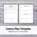 Lesson Plan Template | Simple Lesson Plan | High & Low Level Learners ...
