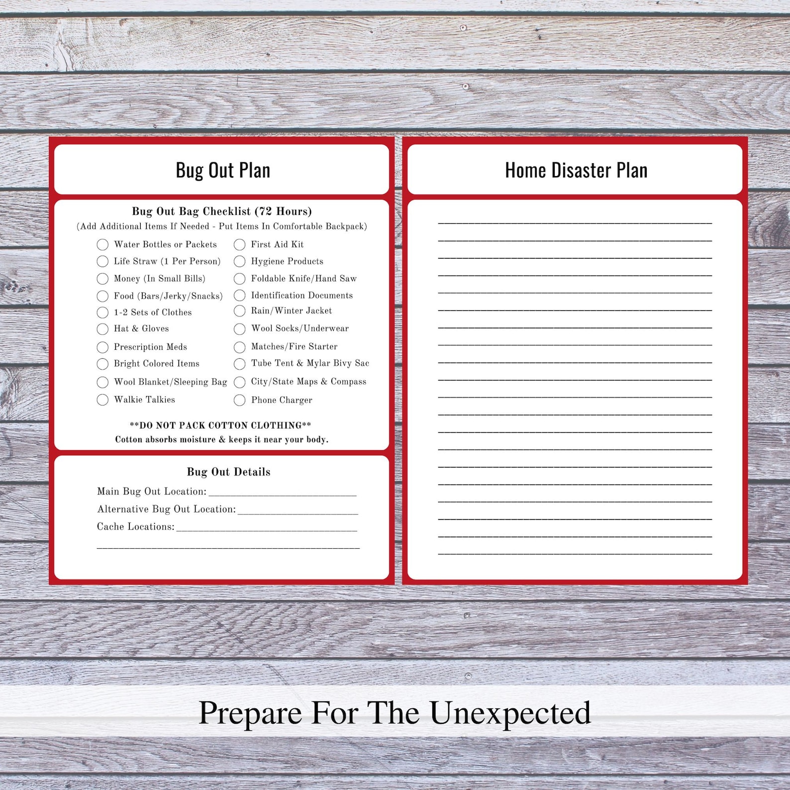 Emergency Preparedness Bundle: Natural Disaster Plan (digital Download ...