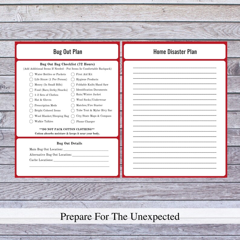 Emergency Preparedness Bundle: Natural Disaster Plan (digital Download ...