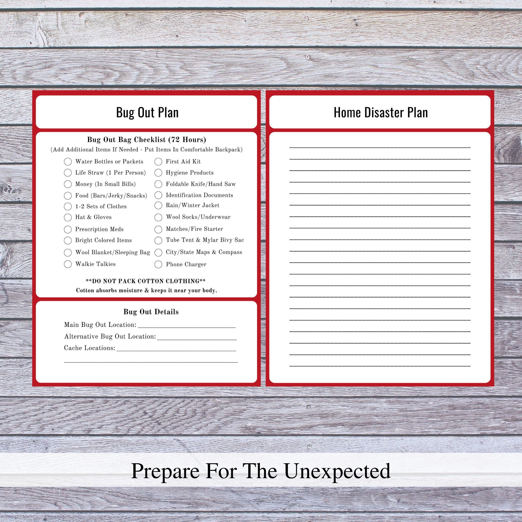 Emergency Preparedness Bundle: Natural Disaster Plan (digital Download ...