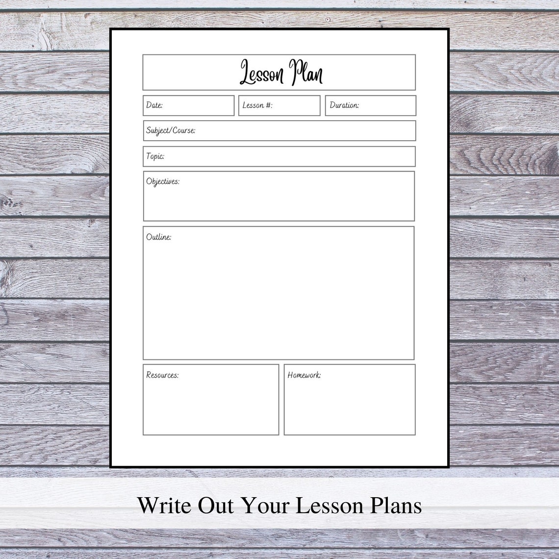 Lesson Plan Template | Simple Lesson Plan | High & Low Level Learners ...