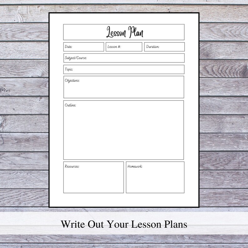 Lesson Plan Template | Simple Lesson Plan | High & Low Level Learners ...