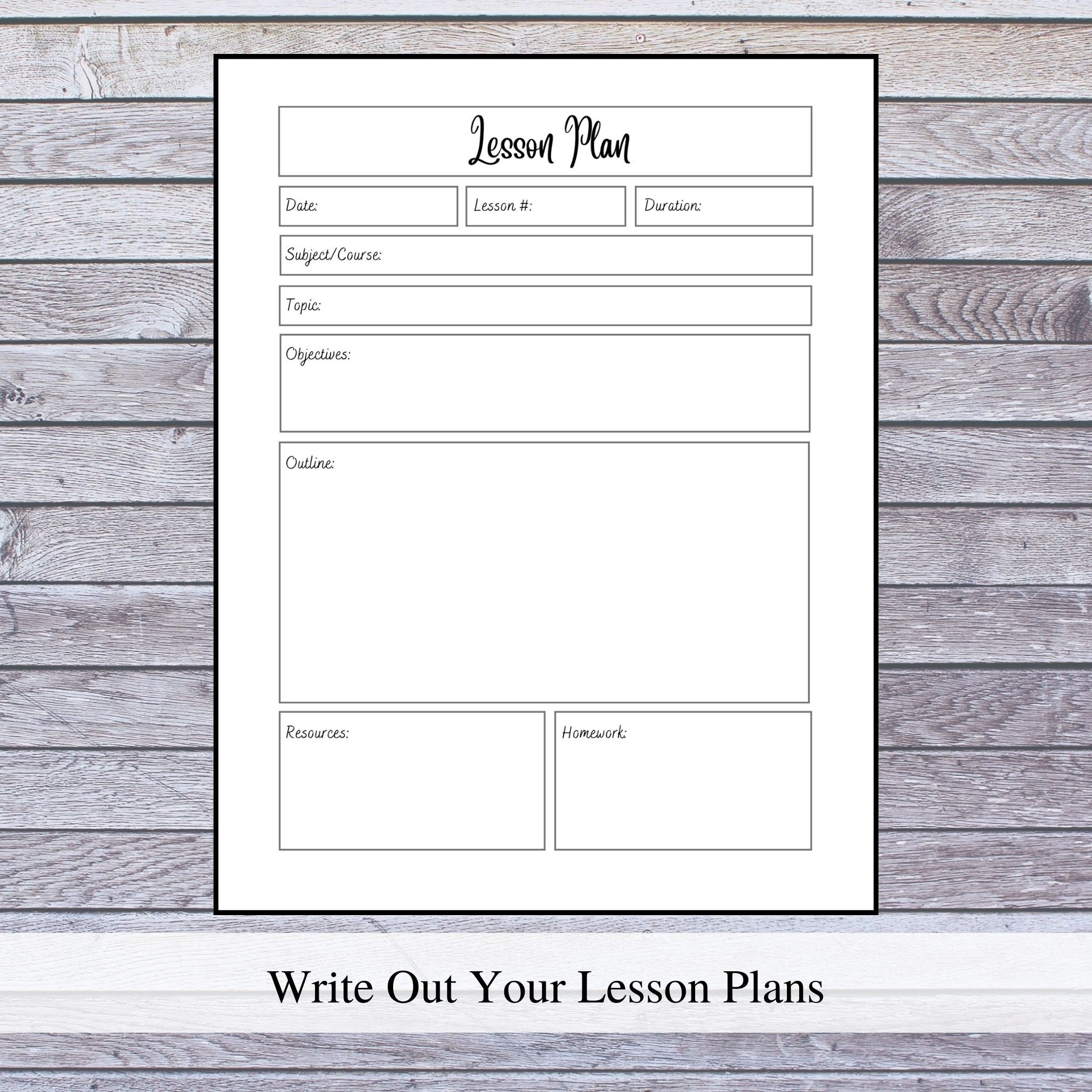 Lesson Plan Template | Simple Lesson Plan | High & Low Level Learners ...