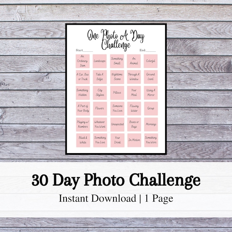 One Photo A Day Challenge | 30 Day Challenge | Instagram Challenge ...