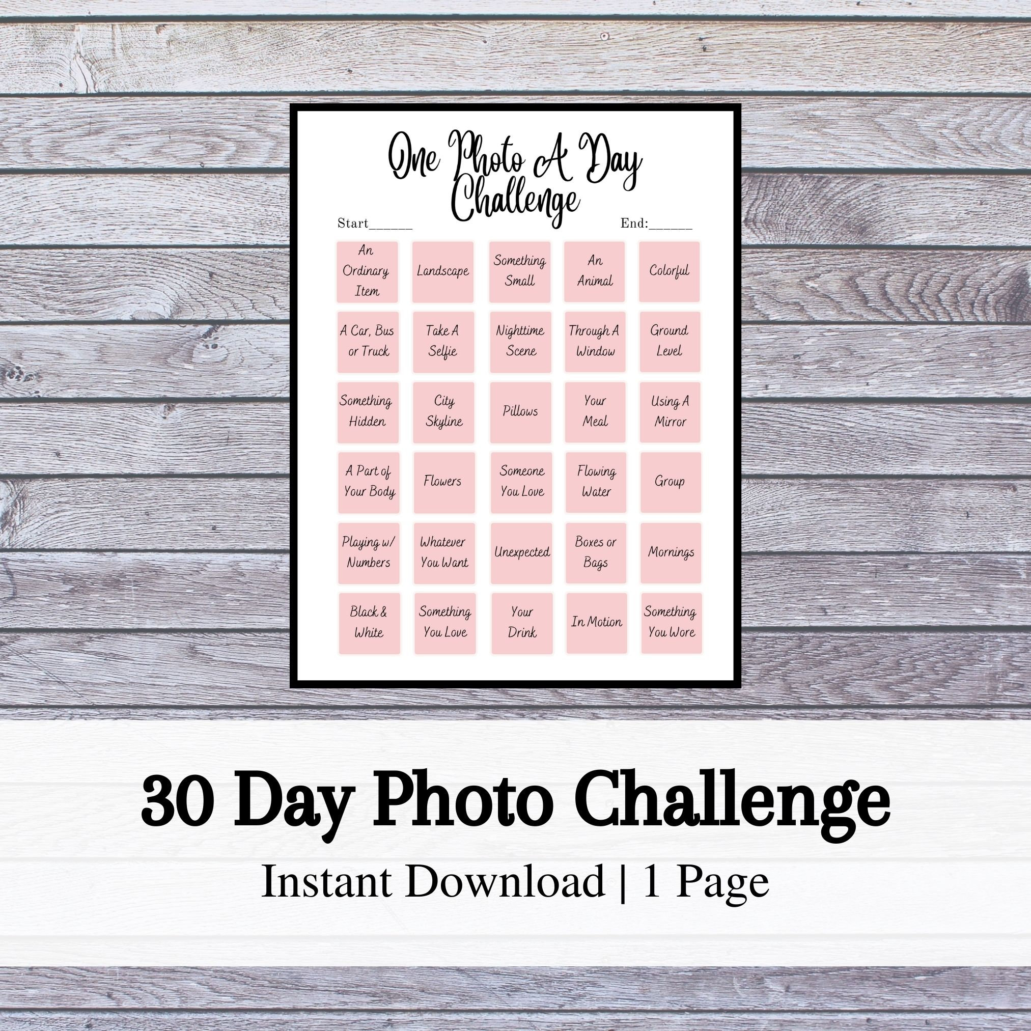 One Photo A Day Challenge | 30 Day Challenge | Instagram Challenge ...
