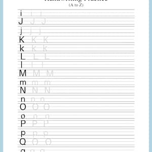 Print Handwriting Practice for Kids A to Z and More 13 - Etsy
