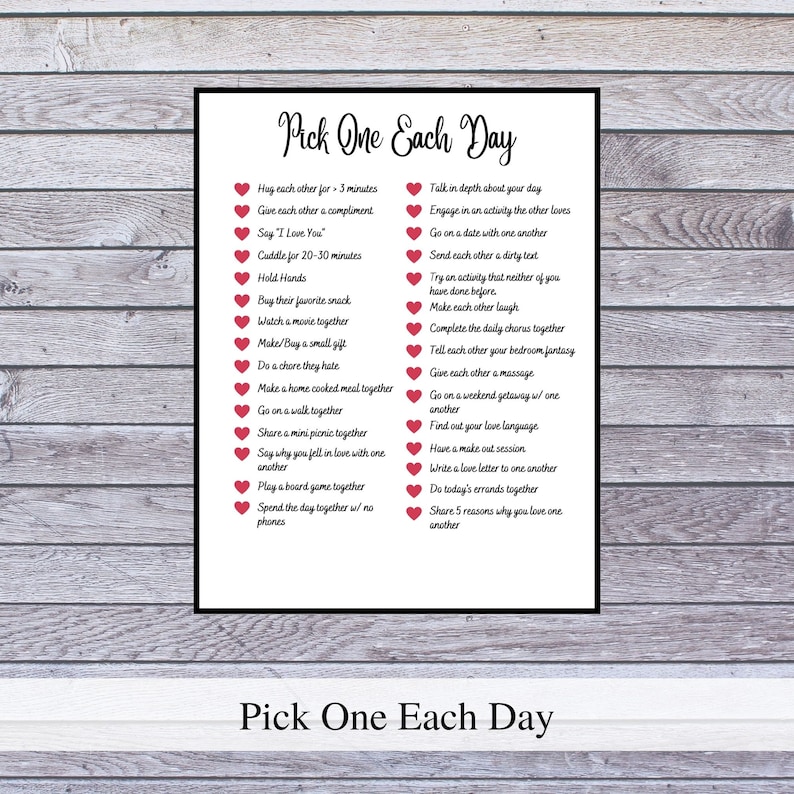 30 Day Relationship Challenge | Intimacy Challenge | Couple Challenge ...