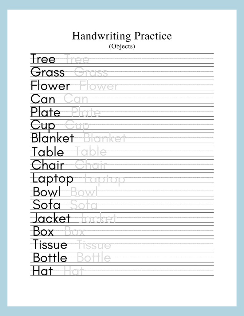 Print Handwriting Practice for Kids A to Z and More 13 - Etsy