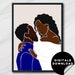 Black Couple Svg, Black Couple Art, Black Love Art, Black Love Print, Gift for Black Man, Black ...