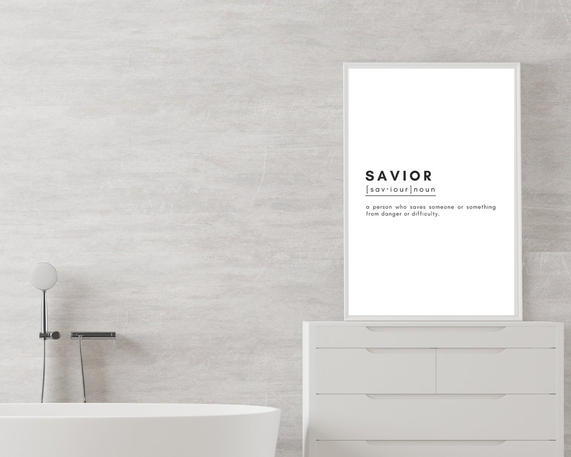 Office Wall Art Savior Definition Print Savior Wall Art Home - Etsy