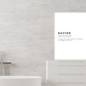 Office Wall Art Savior Definition Print Savior Wall Art Home Office ...