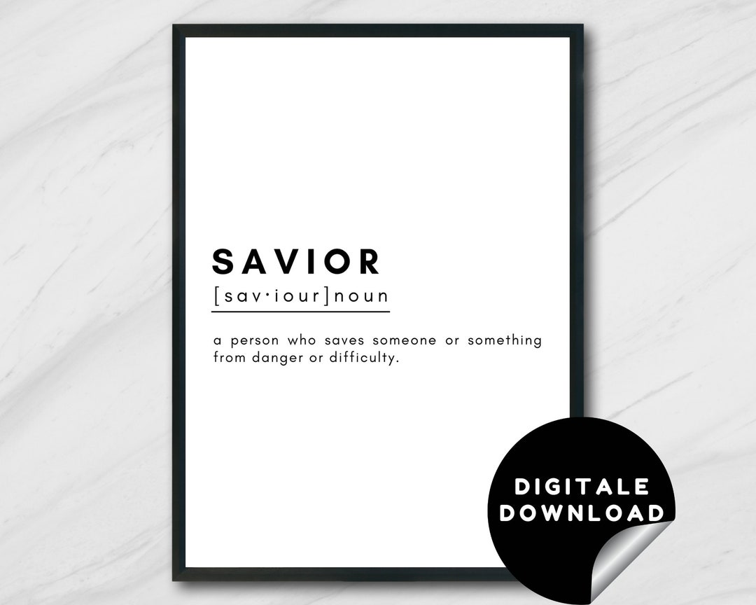 Office Wall Art Savior Definition Print Savior Wall Art Home Office ...