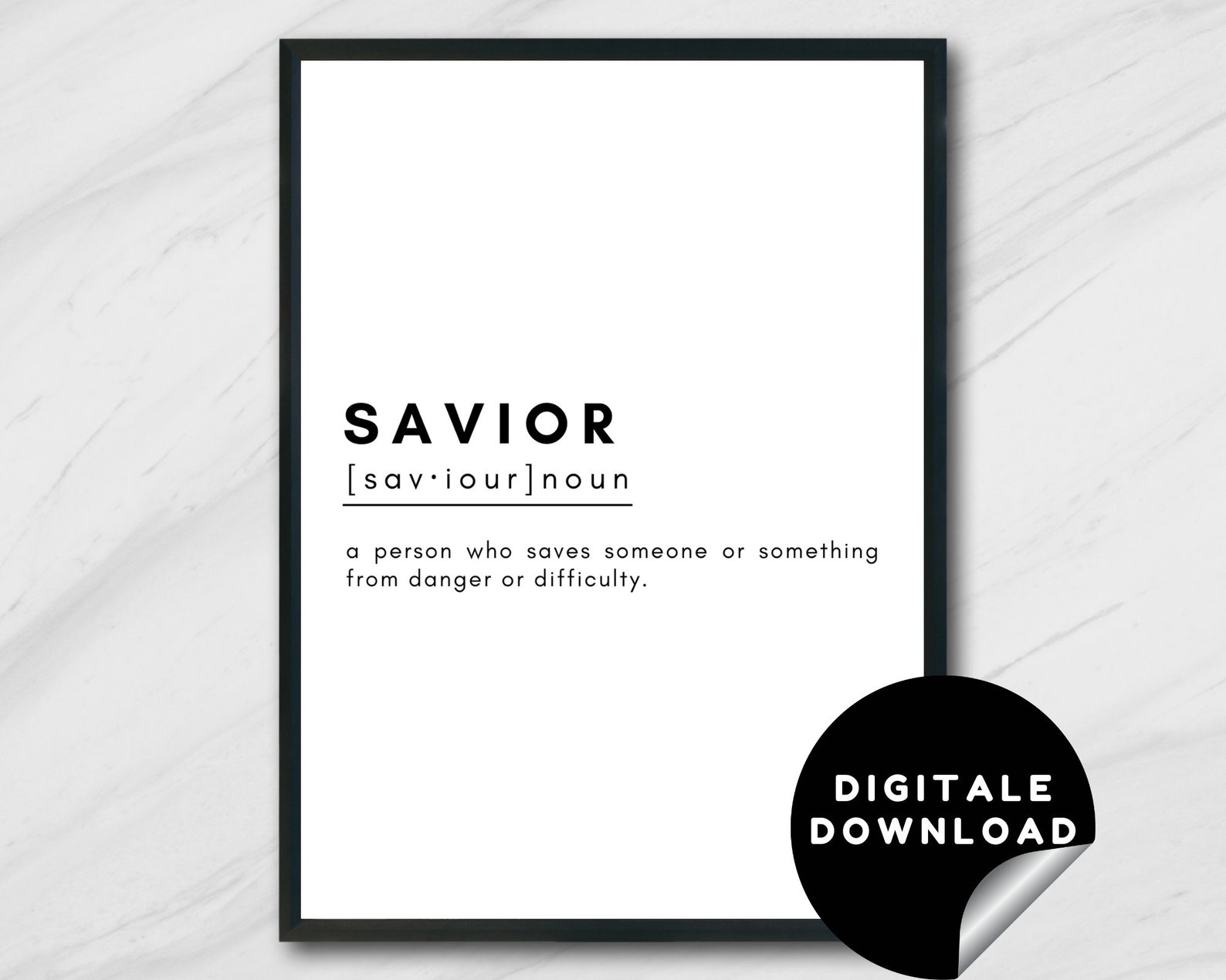 Office Wall Art Savior Definition Print Savior Wall Art Home Office ...