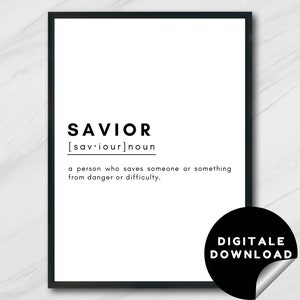 Office Wall Art Savior Definition Print Savior Wall Art Home Office ...