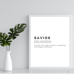 Office Wall Art Savior Definition Print Savior Wall Art Home Office ...