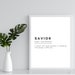 Office Wall Art Savior Definition Print Savior Wall Art Home Office ...