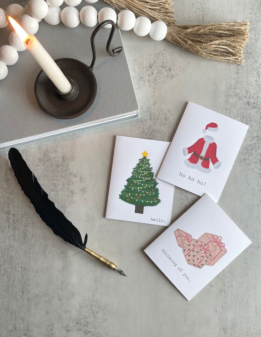 Holiday Cheer Stationery Set (15 Cards + Envelopes) | Tree Christmas ...