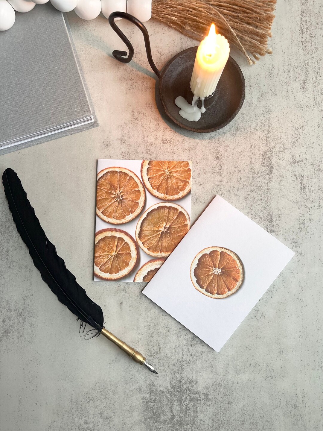 Dried Oranges Stationery Set (20 Cards + Envelopes) | Pressed Dried ...