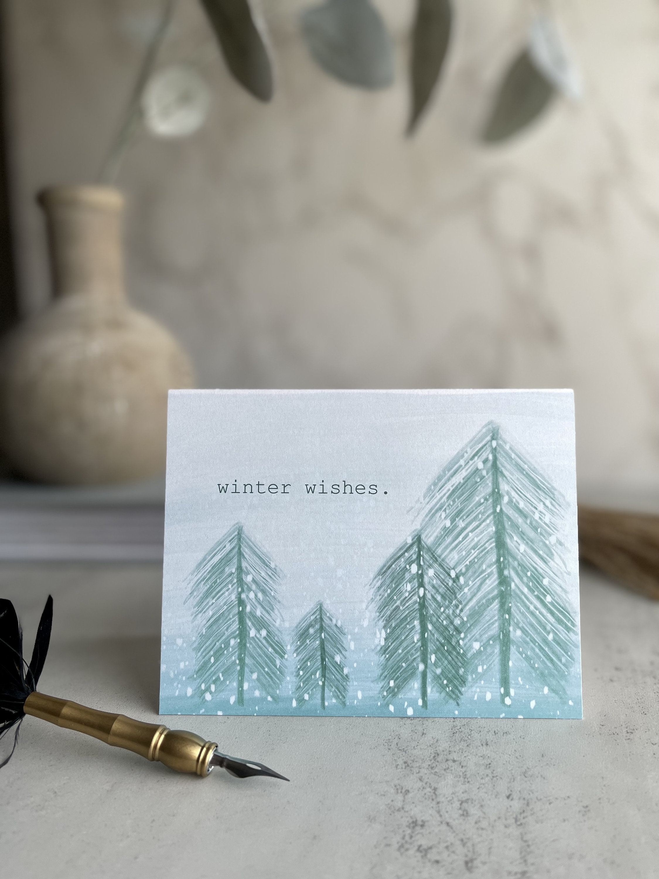 Winter Stationery Set 15 Cards Envelopes Winter Snowflakes Mittens ...