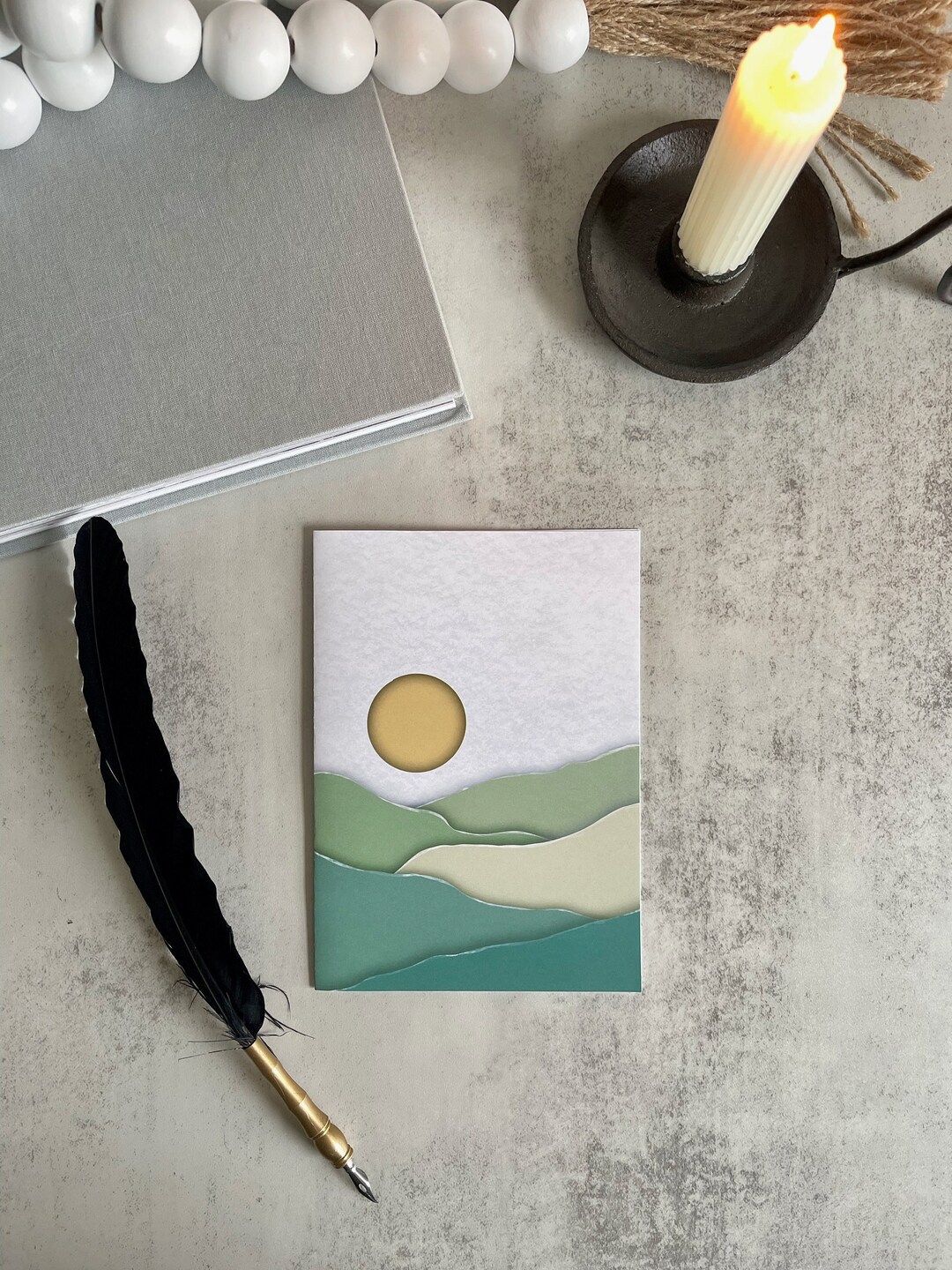Paper Sunrise Greeting Card (single or Set of 5 + Envelopes) - Etsy