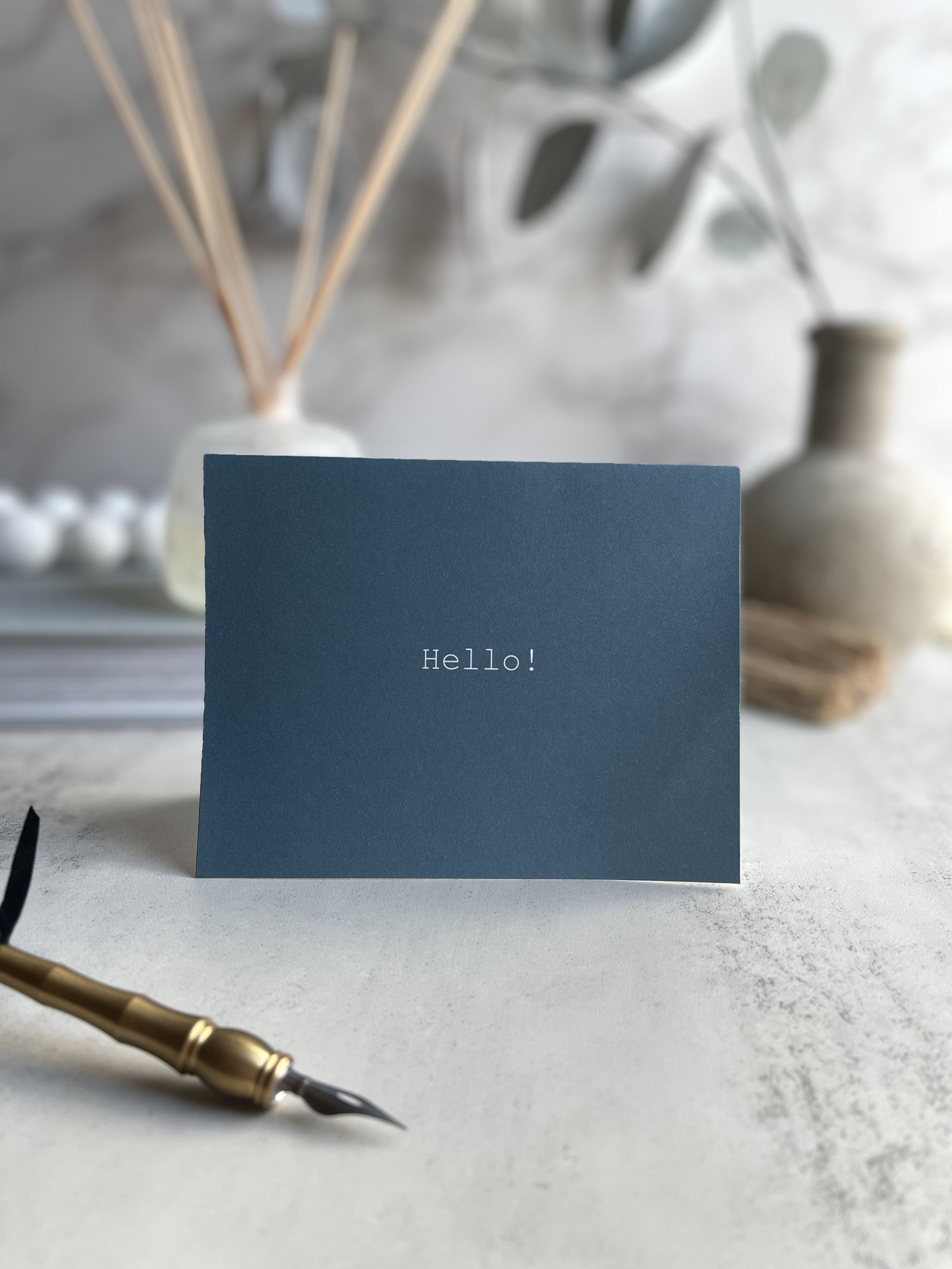 Slate Blue Stationery Set 15 Cards Envelopes - Etsy