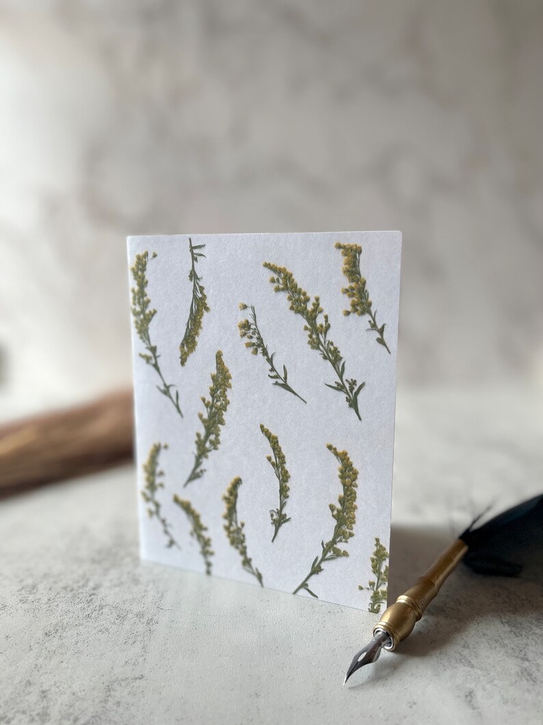 Pressed Goldenrod Stationery Set 20 Cards Envelopes Goldenrod, Pressed ...