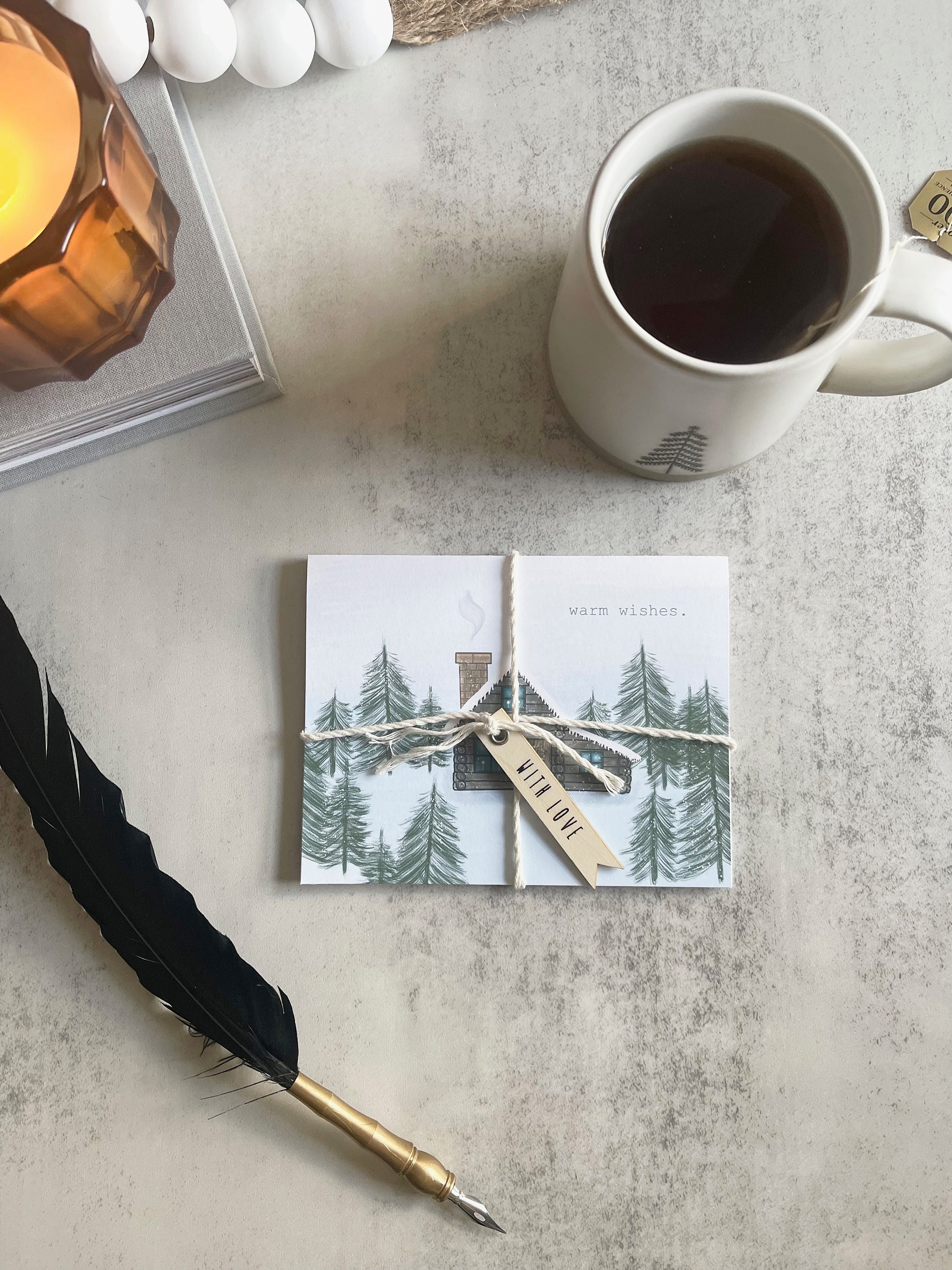 Cozy Cabin Stationery Set 15 Cards Envelopes Cozy Cabin Snowflakes ...