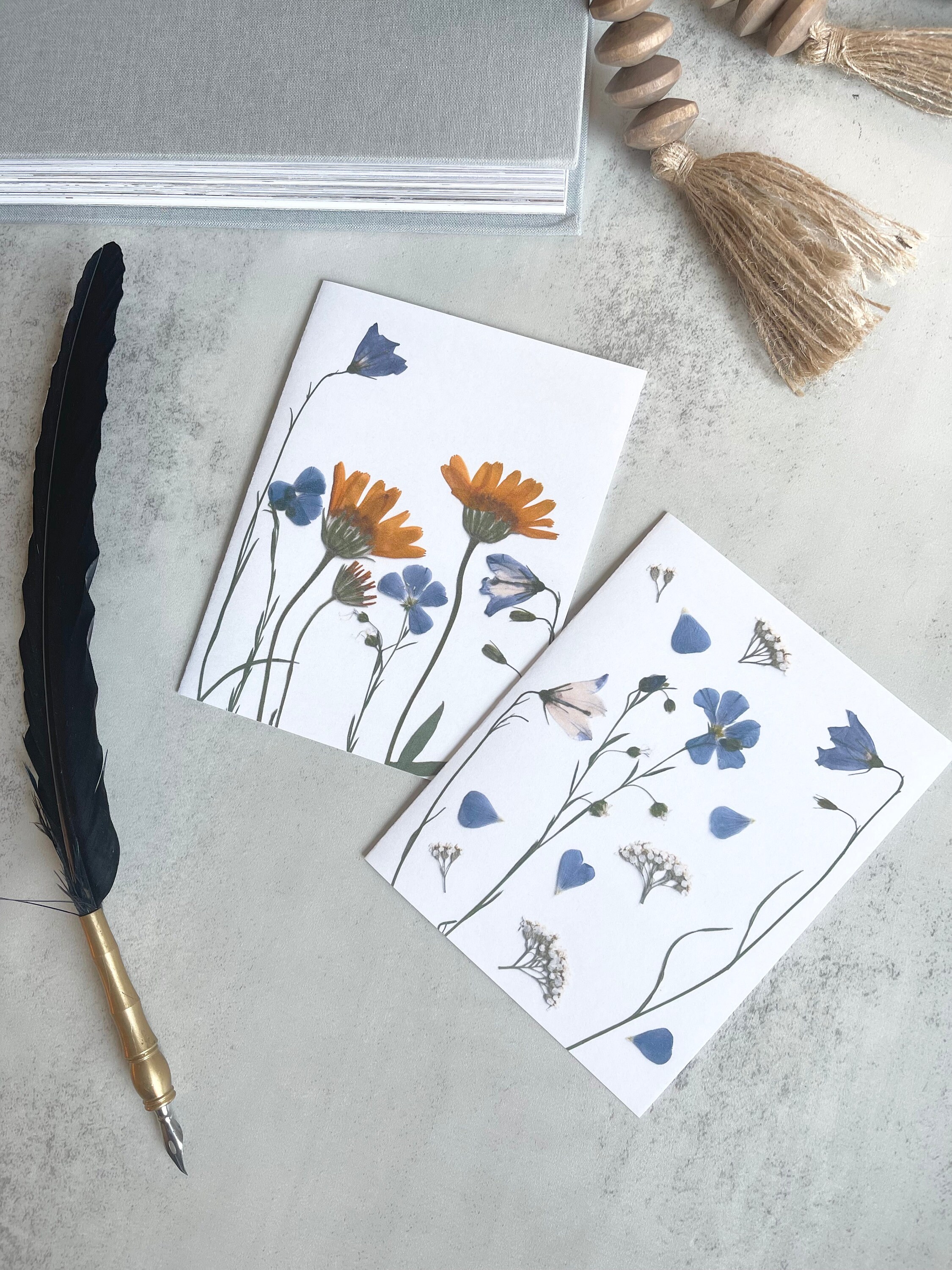 Arrowleaf & Wild Blue Flax Stationery Set 20 Cards Envelopes Blue Flax ...