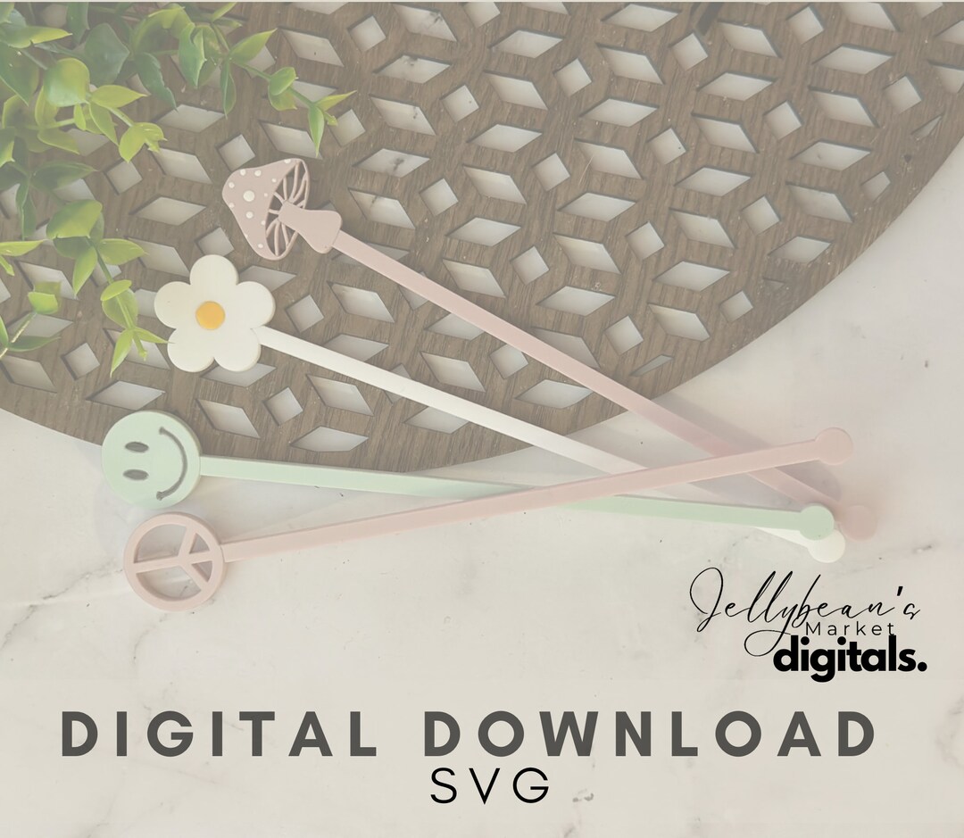 Laser Cut Stir Sticks SVG | Swizzle Designs (digital Download) - Etsy
