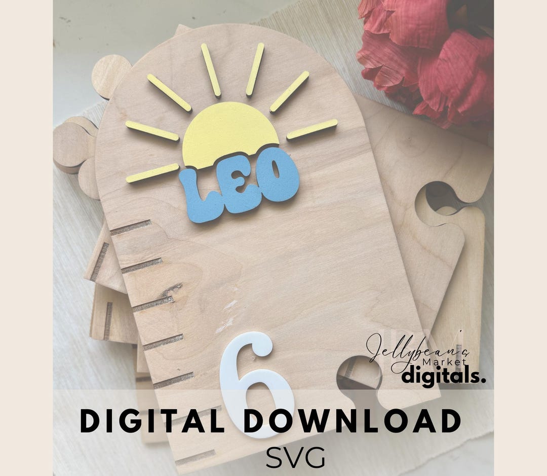 Growth Chart Design 3D SVG File | Glowforge Wood Cut | Laser Engrave ...