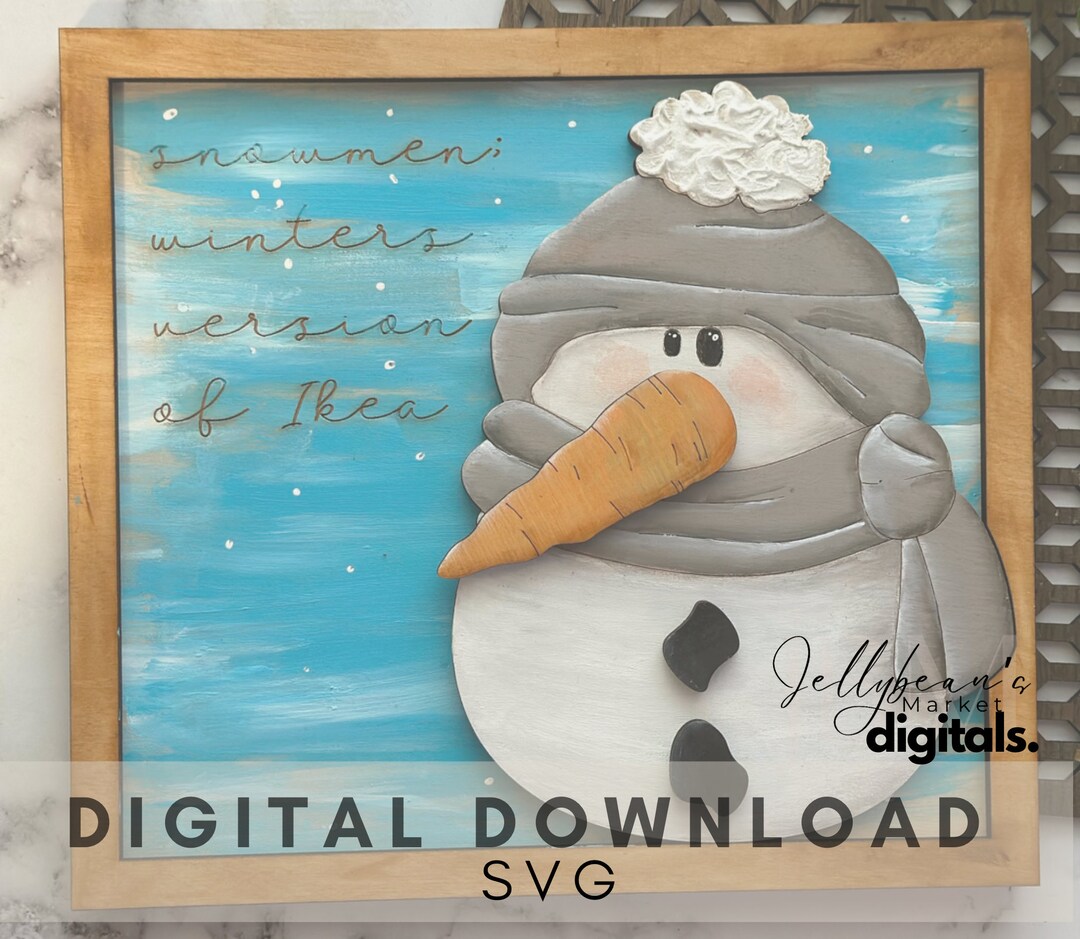 Snowman Sign SVG File | Christmas Laser Cut File (digital Download) - Etsy