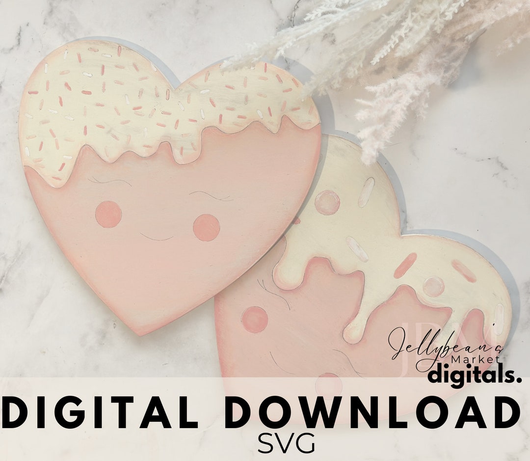Drip Icing Heart SVG: Valentine's Laser Cut File (digital Download) - Etsy
