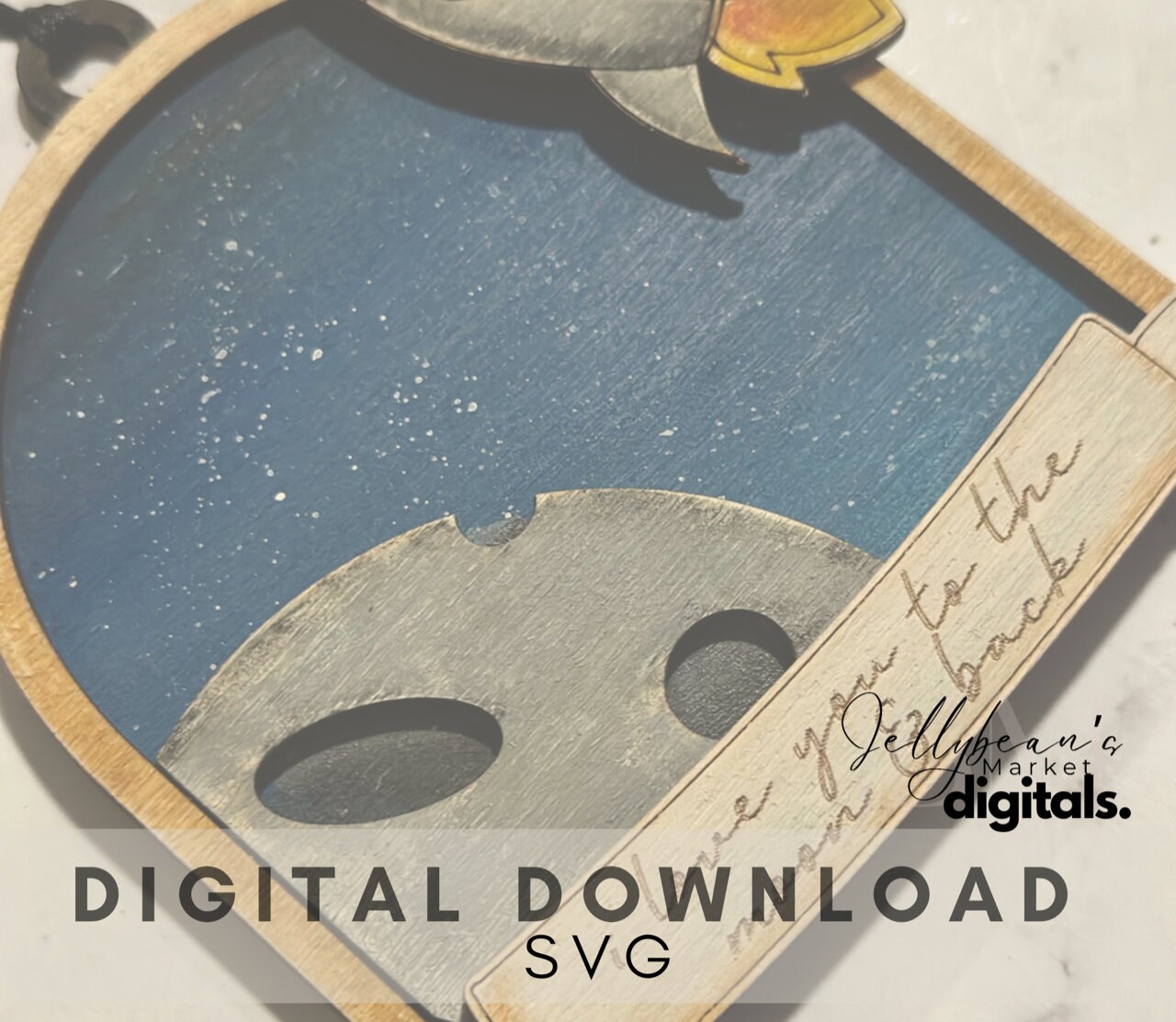 Digital Space Theme Ornament SVG Files Galaxy Décor Instant Download Laser File Glowforge Cute ...